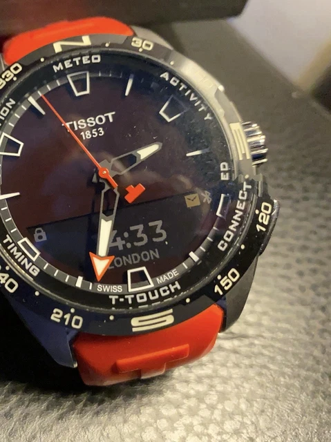 TISSOT GENTS SOLAR Connect Touch Titanium Black Watch in mint condition ...