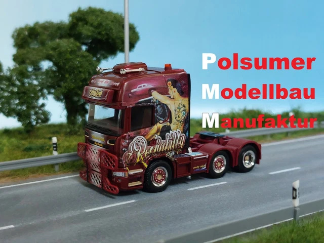 HERPA 121873 SCANIA R13 SZM TSU Jens Bode, Rockabilly Truck in OVP EUR ...