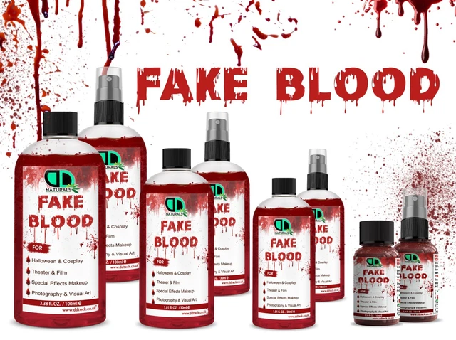 FAKE BLOOD - Perfect for Halloween, Costumes, Horror Makeup & Special ...