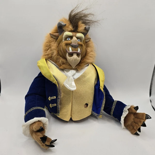 DISNEY STORE BEAST Beauty And The Beast Soft Hand Puppet 9” RARE £9.99 ...