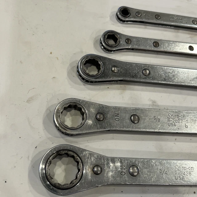 SNAP ON 5PC Ratcheting Box End Wrench Set 1/4” To 7/8” $154.58 ...