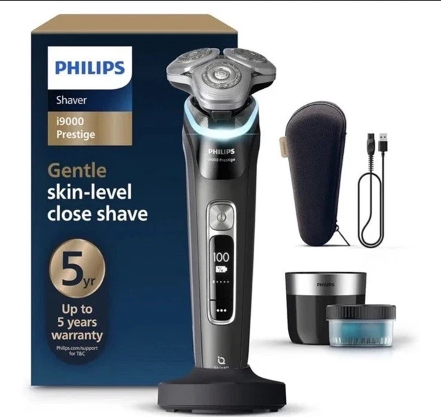 PHILIPS SHAVER I9000 Prestige, Wet & Dry Electric Shaver, Ink Black £ ...