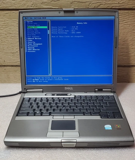 VINTAGE DELL LATITUDE D610 Intel Pentium M 1.73Ghz Laptop No HDD $89.00 ...
