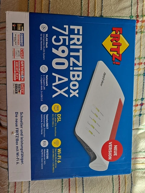 AVM FRITZ!BOX 7590 AX v2 mit Wi-Fi 6 Art.-Nr. 2000 2998 OVP EUR 130,00 ...
