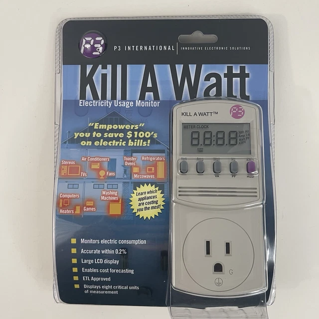P3 INTERNATIONAL KILL-A-WATT Electricity Usage Monitor P4400 New Sealed ...