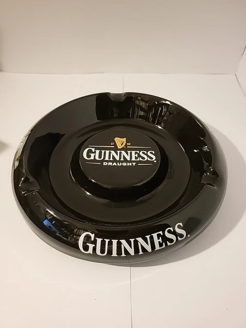VINTAGE GUINNESS DRAFT Black Ashtray Late 1990’s Made By Castle ...