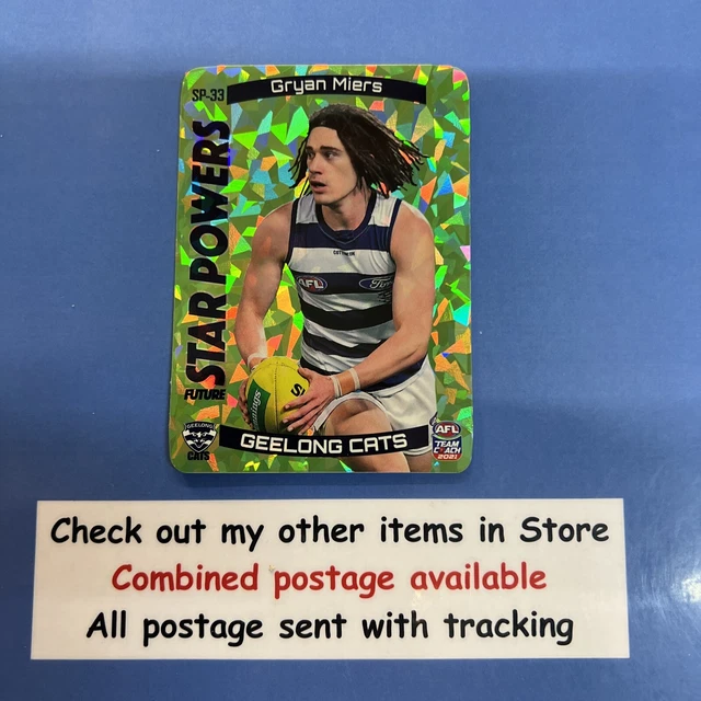 2021 AFL TEAMCOACH Green Star Powers Sp-33 Gryan Myers Geelong Cats $5. ...
