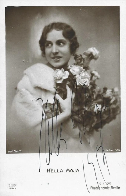 ORIGINAL AUTOGRAMM VON HELLA MOJA ( SCHAUSPIELERIN / PHOTO-PK 1910er ...
