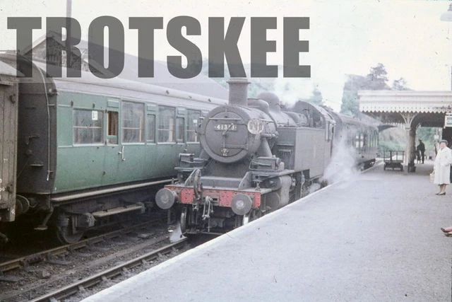 35MM SLIDE BR British Railways Steam Loco 41313 Class 2MT Torrington ...