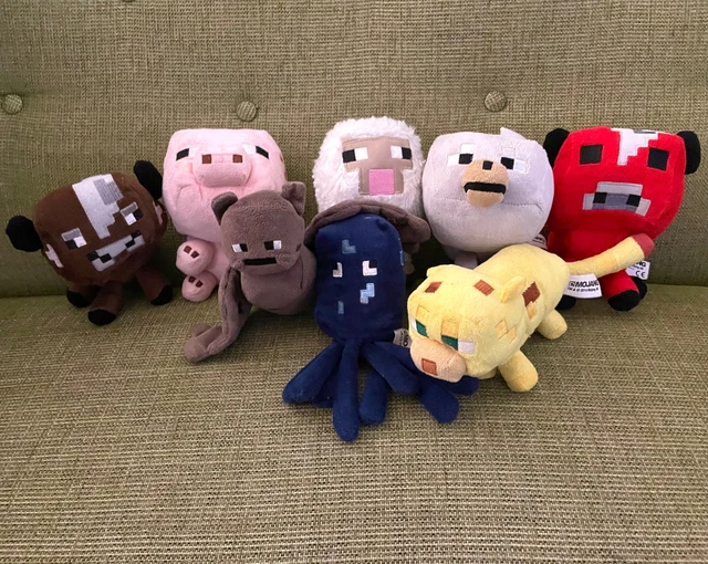 JOB LOT MOJANG Minecraft Toys 2013 Mooshroom Bat Cow Squid Dog Sheep ...