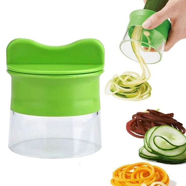 HANDHELD SPIRALIZER VEGETABLE Slicer Heavy Duty Veggie Spiral Cutter ...