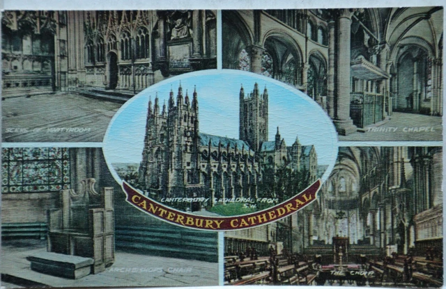 ANCIENNE CARTE POSTALE Canterbury Cathédrale Trinité Chapel The Chorale Scène De EUR 10,36 ...