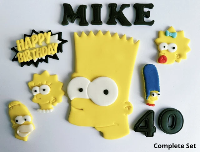 EDIBLE FONDANT THE Simpsons Bart Simpson Cake Topper Sugar Paste ...