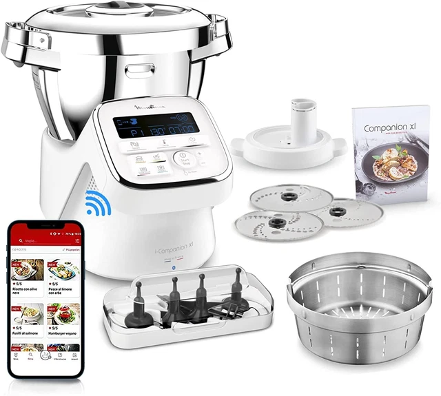 MOULINEX I COMPANION XL Robot Connected Cooker, Stainless Steel Bowl ...
