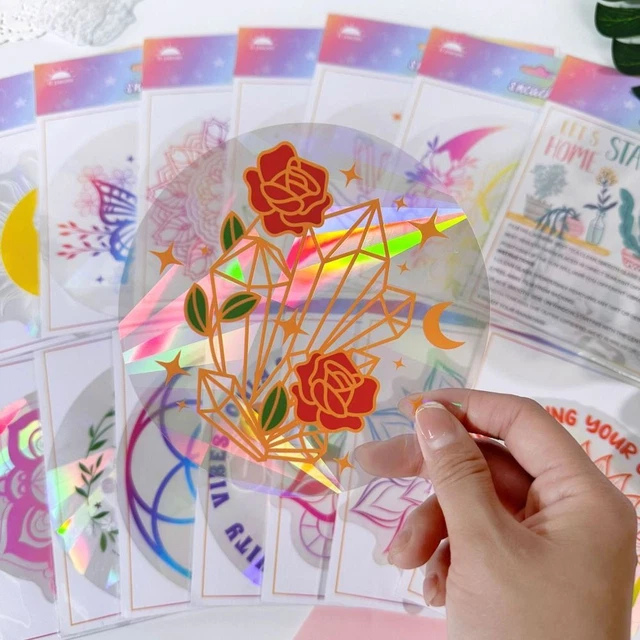 DECAL FOR WINDOW Prisms Sticker Glass Sticker Sun-Catcher Electrostatic ...