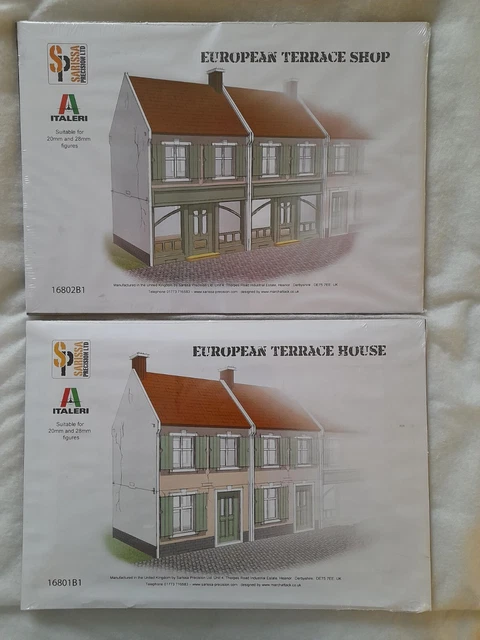 ITALERI 1/72 20MM 28mm MDF laser-cut buildings, Terrace House & Shop ...