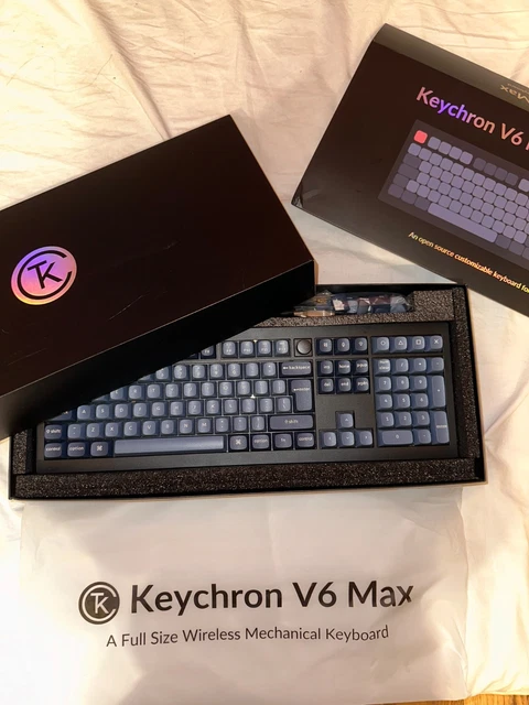 KEYCHRON V6 MAX full size wireless mechanical keyboard £73.48 - PicClick UK