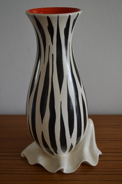 BESWICK VASE 1343, 1950s Albert Hallam Jim Hayward Zebrette Series ...
