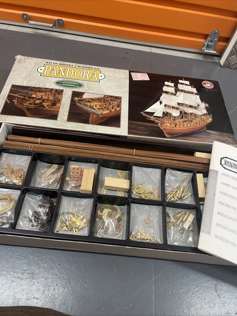 HMS PANDORA CONSTRUCTO 80824 Wooden Kit Scale 1:85 Unused Ship Model ...