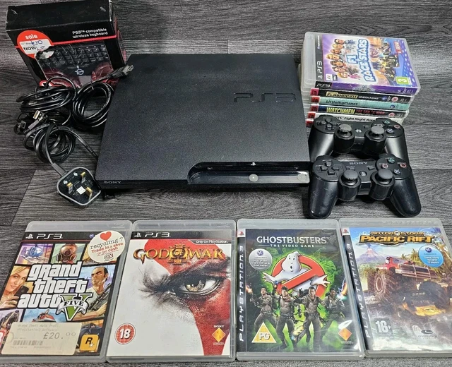 PLAYSTATION 3 PS3 Slim 120GB Console CECH-2003A Bundle +Controllers ...