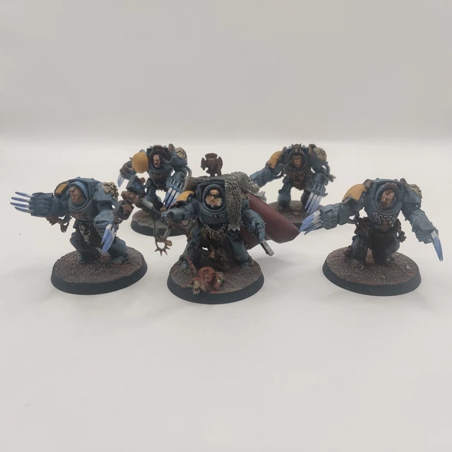 WARHAMMER 40K SPACE Wolves Wolf Guard Terminators with Lightning Claws ...