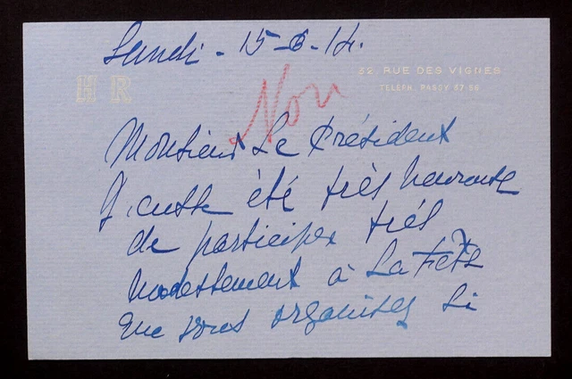 HENRIETTE ROGGERS, ACTRICE - CARTE-LETTRE AUTOGRAPHE SIGNÉE, 1914 EUR 120,00 - PicClick FR