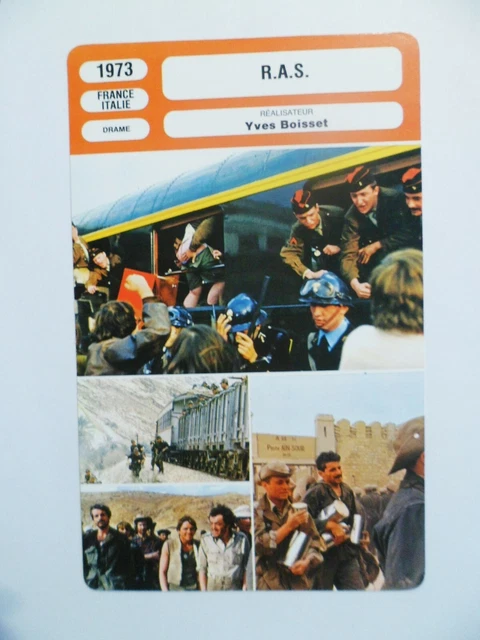 CARTE FICHE CINEMA 1973 R.A.S. Jacques Spiesser Jacques Weber Jean ...