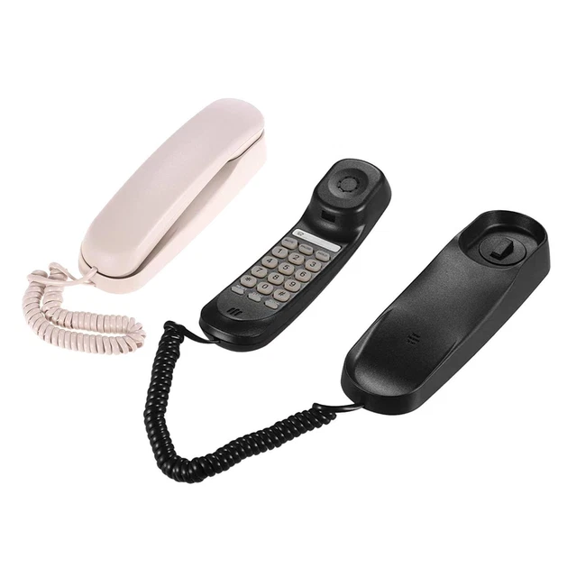 WALL MOUNT DESKTOP Corded Fixed Telephone Landline Wired Handset Phone ...