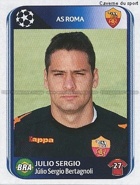 N°295 JULIO SERGIO # Brazil As.roma Uefa Champions League 2011 Sticker ...