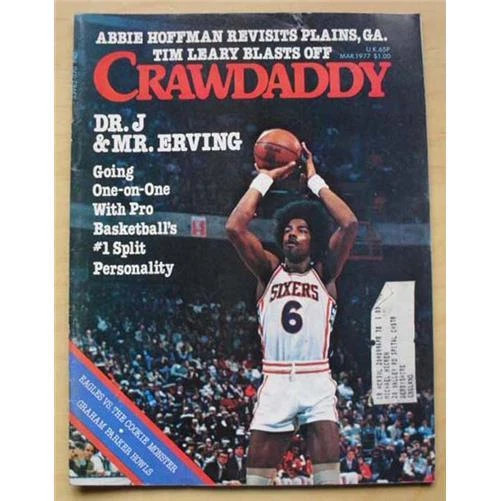 JULIUS ERVING CRAWDADDY Magazine March 1977 Julius Erving Cover With ...