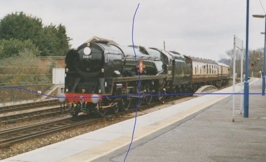 STEAM TRAIN PICTURE Merchant Navy Sr Engine Locomotive Photo 35017 ...