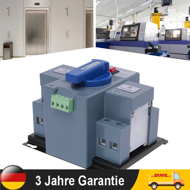 AUTOMATISCHER TRANSFERSCHALTER NOTSTROM Umschalter Leistungsschalter ...
