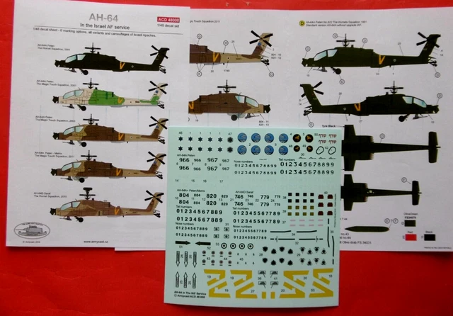 ACD DECALS 1/48, AH-64A Apache £12.00 - PicClick UK