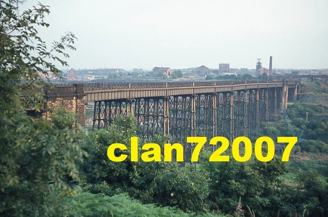 ORIGINAL RAILWAY COLOUR slide Monk Bretton viaduct , 25 July 1968 £16. ...