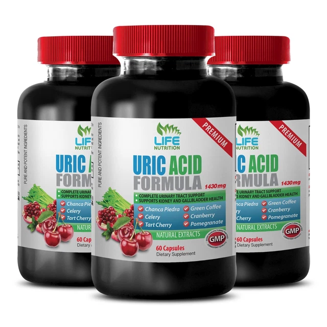 ADVANCED ANTIOXIDANT CAPSULES - Uric Acid Formula 1430mg - Gout 3 ...