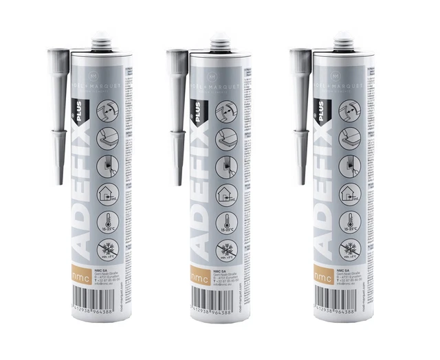 3 CARTOUCHES SET NMC Adefix Plus Colle Blanc Adhésif de Montage ...