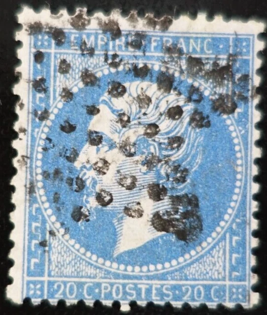 FRANCE TIMBRE NAPOLÉON N°22 BLEU oblitéré ÉTOILE MUETTE EUR 1,00 ...