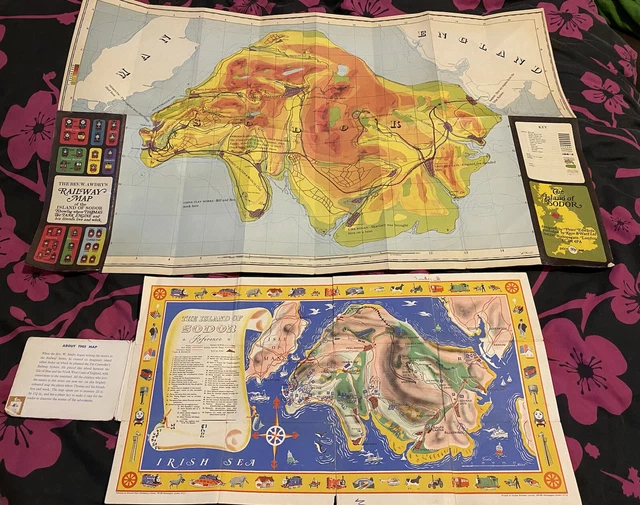 ISLAND OF SODOR MAP THOMAS THE TANK ENGINE REV W AWDRY 1958 & 1971 Maps ...