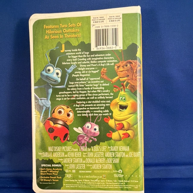 WALT DISNEY HOME Video A Bug's Life VHS Full Screen NTSC G 1998 £3.61 ...