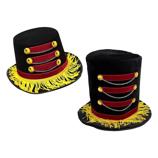 RINGMASTER HAT CARNIVAL Lion Tamer Hat for Fancy Dress Mardi Gras ...