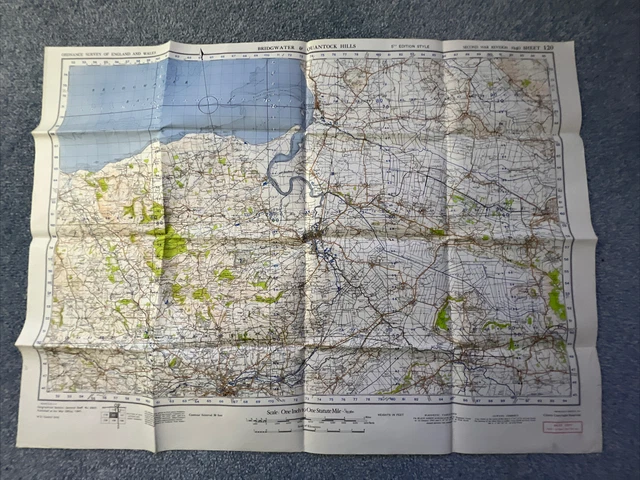 WW2 1941 ROYAL AIR FORCE EDITION Map Bridgewater- Quantocks £3.99 ...