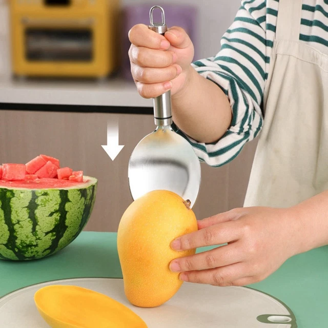 MANGOES CUTTING TOOL Lemon Avocado Spoon Fruit Peeler Stainless ...