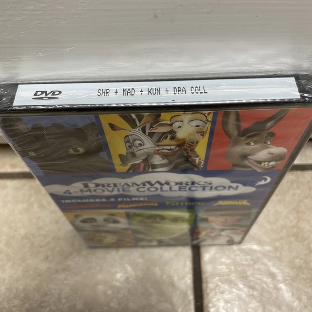 DREAMWORKS DVD SHREK KUNG FU PANDA MADAGASCAR HOW to TRAIN YOUR DRAGON ...