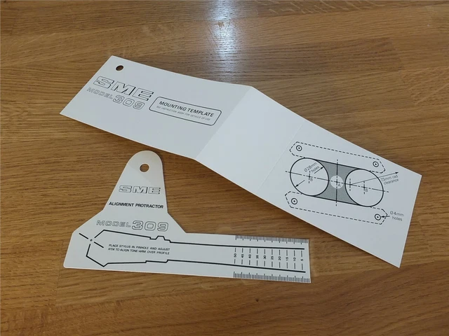 SME 309 ALIGNMENT Protractor with Arm Mounting Template. NEW £19.34 ...