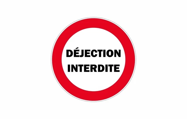AUTOCOLLANT STICKER SIGNALISATION panneau dejection interdite ... AUTOCOLLANT STICKER SIGNALISATION panneau dejection interdite ...