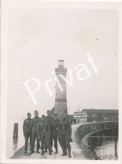 FOTO WK2 GEBIRGS-ARMEEKORPS XIX Narvik Soldaten Lindau Hafen Einfahrt ...