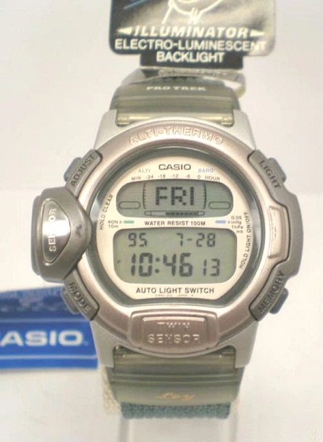 OROLOGIO CASIO PRO Trek Prl-20V-3V Resina Vintage Anno 1997 Sub 100M ...