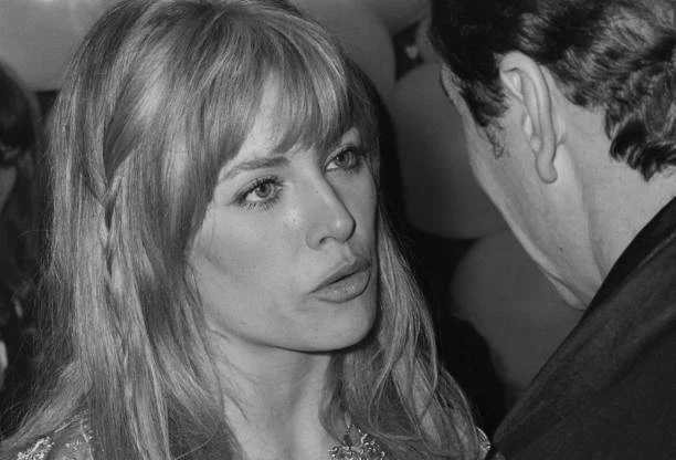 PORTRAIT NATHALIE DELON a party Paris France December 20 1968 Old Photo ...