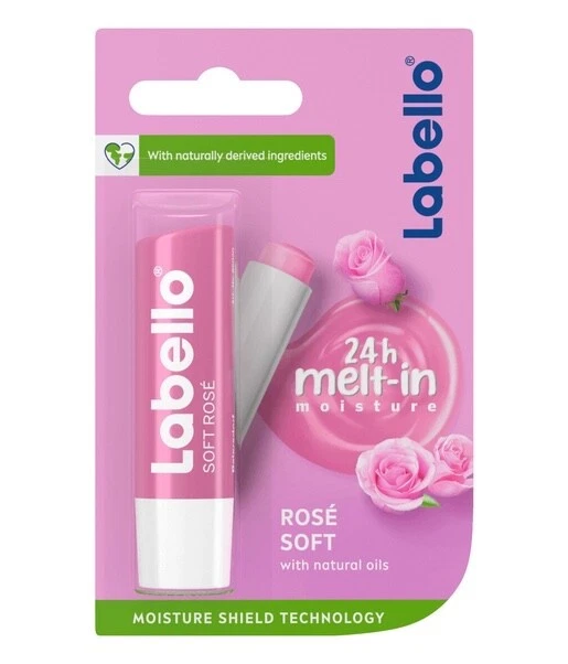 BAUME À LÈVRES/CHAPSTICK Labello ROSE DOUCE - 1 paquet fabriqué en ...