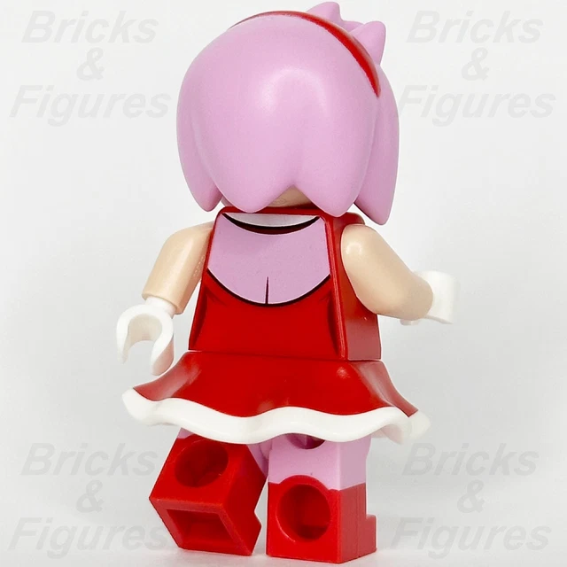 LEGO® AMY ROSE Minifigure Sonic the Hedgehog Red Dress 76992 76994 ...